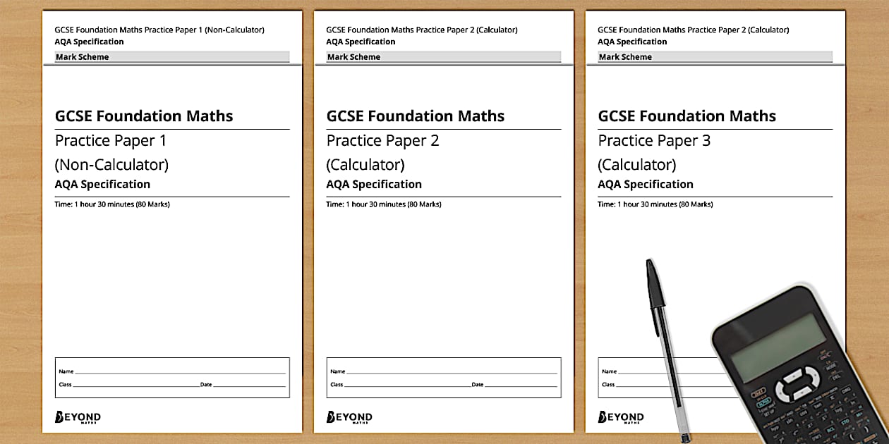 AQA Further Maths GCSE Past Papers (Set B) | Beyond - Twinkl