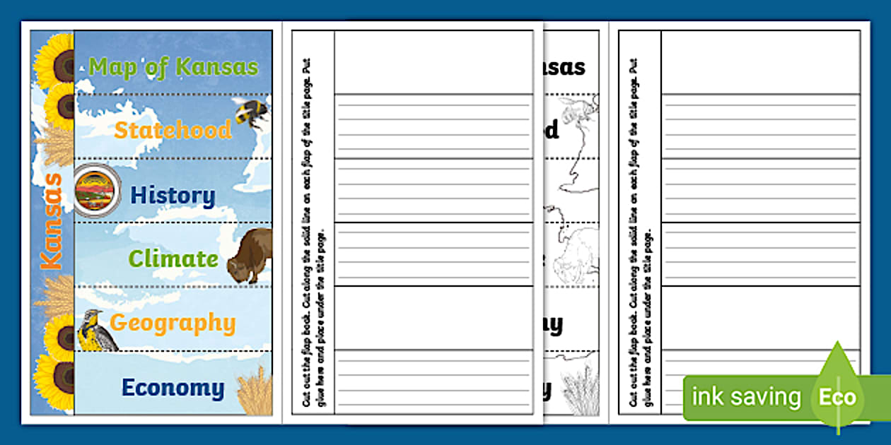 Kansas Day Flapbook for 3rd-5th Grade | Twinkl USA