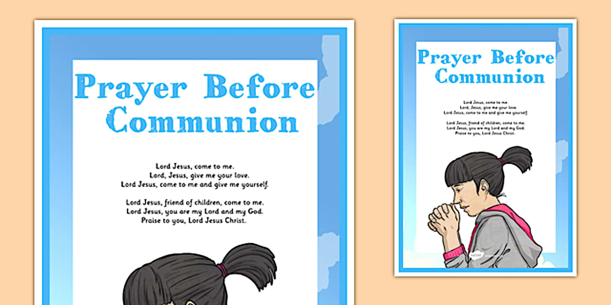 Prayer Before Communion Display Poster (teacher made)