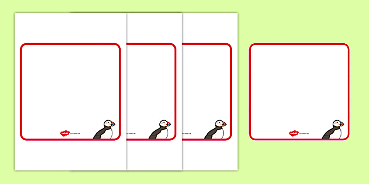 Puffin Themed Editable Classroom Area Display Sign - Twinkl