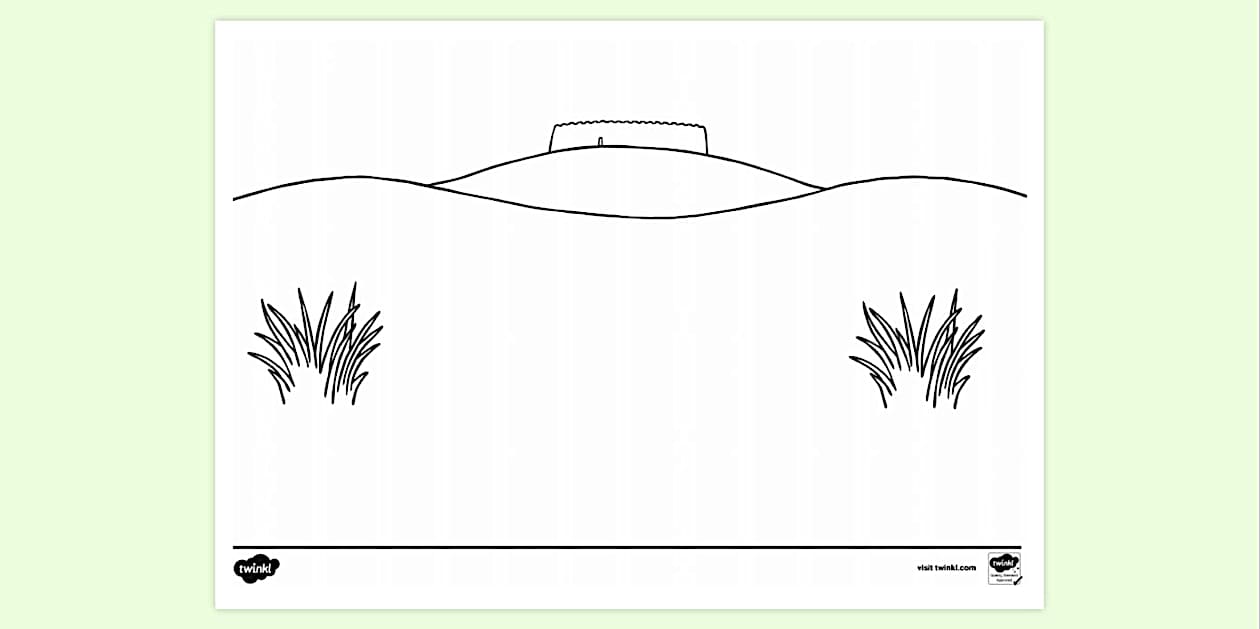 King's Land With Ring Fort Castle | Colouring Sheets