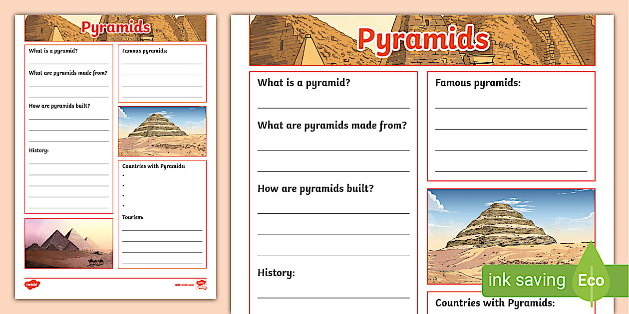 Pyramid Fact File Template (teacher made) - Twinkl