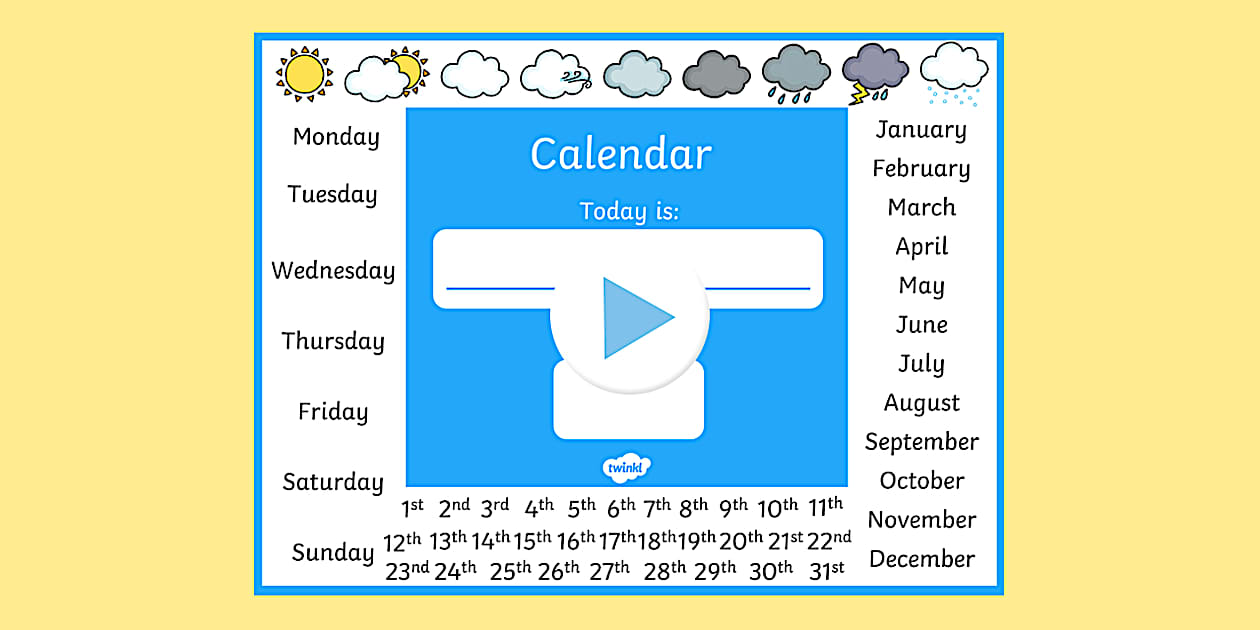 Calendar PowerPoint (teacher made) - Twinkl