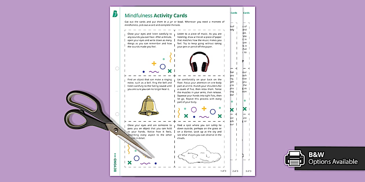 Mindfulness Activity Cards KS3/4 | PSHE Beyond - Twinkl