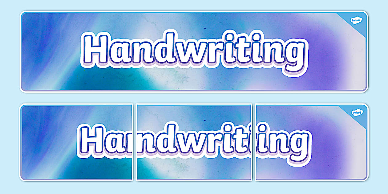 Watercolour Handwriting Display Banner (teacher made)