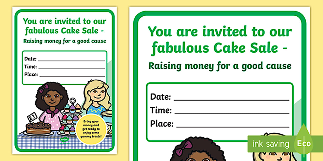 Cake Sale Morning Invitation (teacher made) - Twinkl