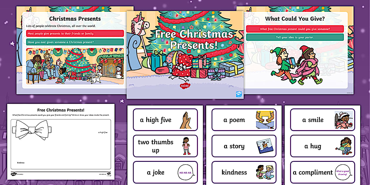 A Christmas Collar: Free Christmas Presents! PowerPoint and Activity Pack