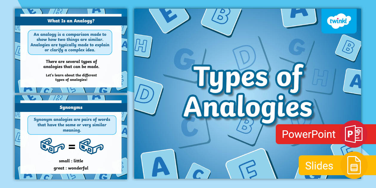 Types of Analogies PowerPoint & Google Slides for 6th-8th Gr