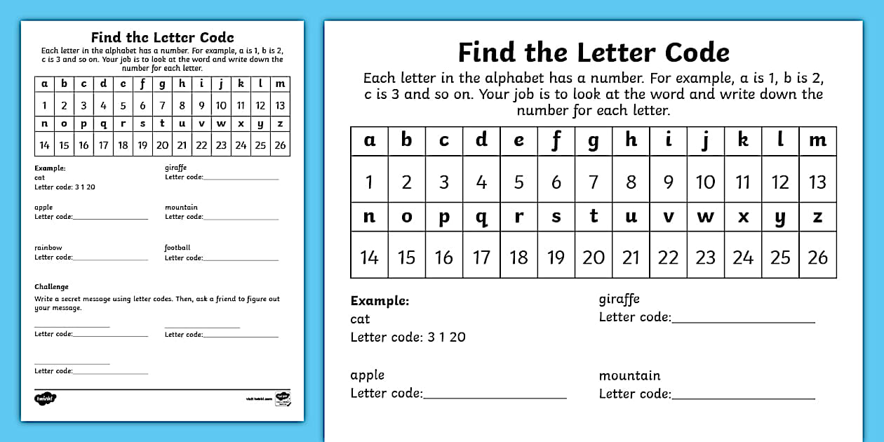 Find the Letter Code Activity (Hecho por educadores)