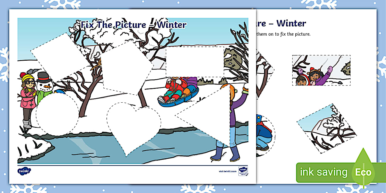 Winter Fix the Picture Activity | Twinkl (Teacher-Made)
