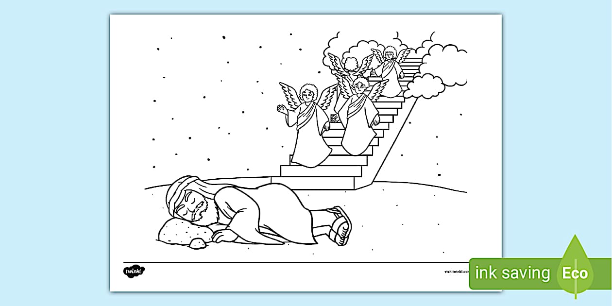 Jacob’s Ladder Colouring Page | Primary Resources | Twinkl