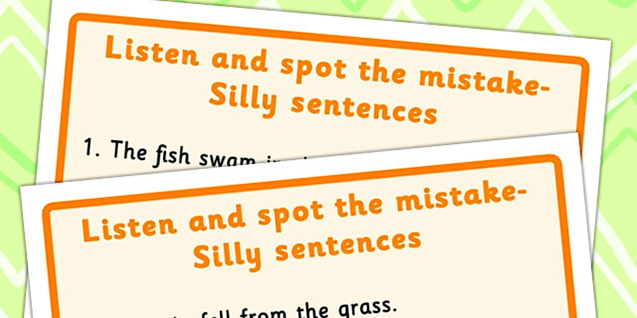 Listen and Spot The Mistake 1 (teacher made) - Twinkl