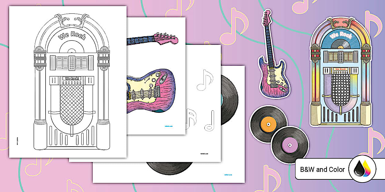 Greatest Hits Jukebox Bulletin Board Cutouts (Teacher-Made)