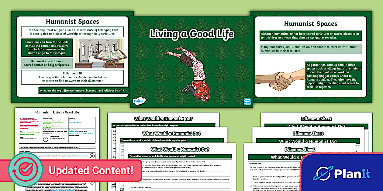 RE: Humanism: Living a Good Life Year 6 Lesson Pack 6