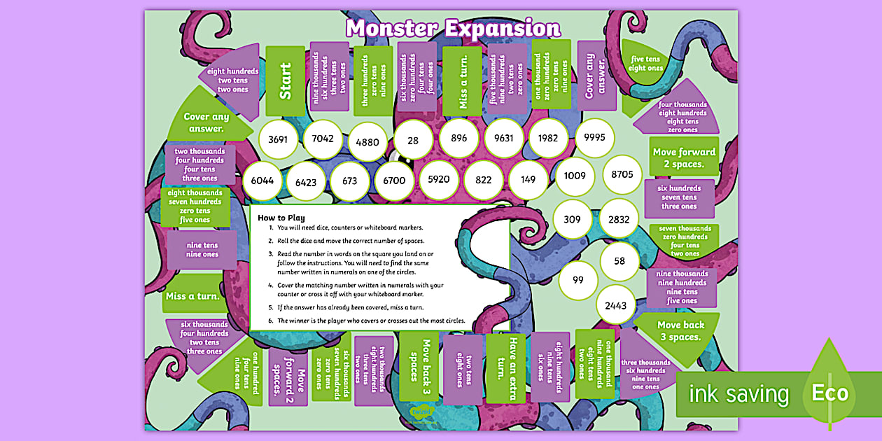 Monster Expansion Board Game (teacher made) - Twinkl