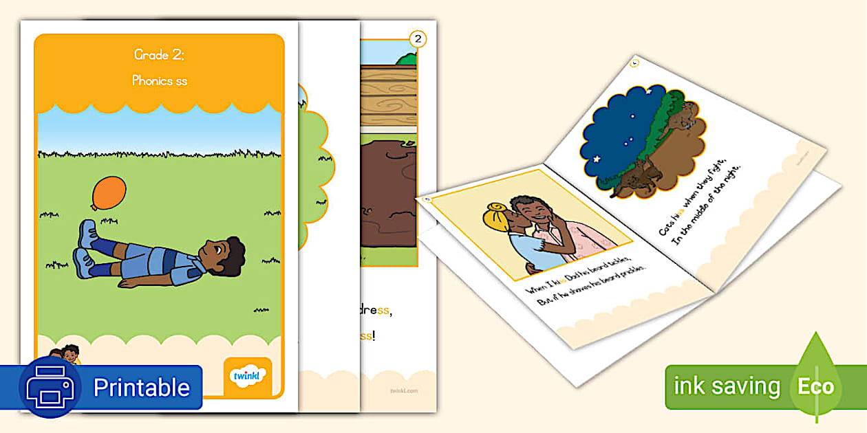 Grade 2 Phonics Mini Book -ss (teacher made) - Twinkl