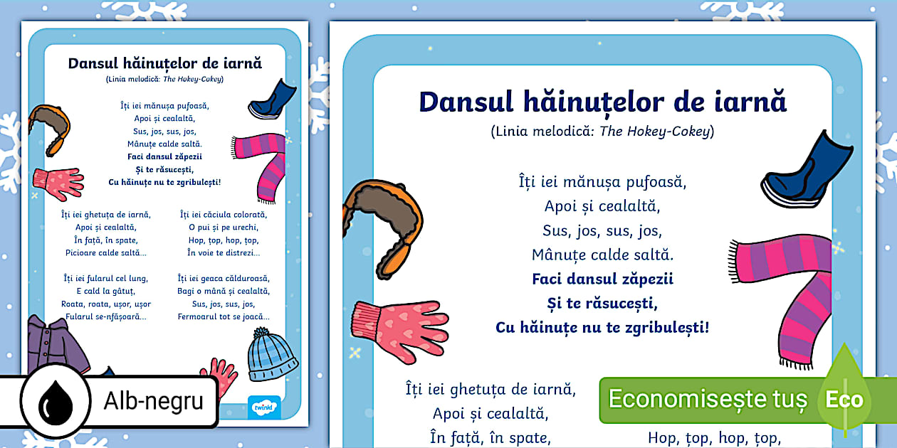 Dansul hăinuțelor de iarnă – Cântec pentru copii