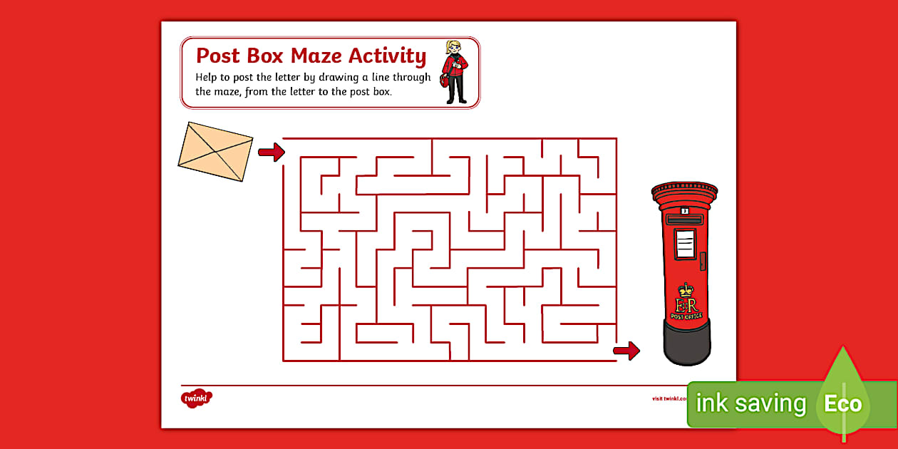 Post Box Maze Activity (teacher made) - Twinkl