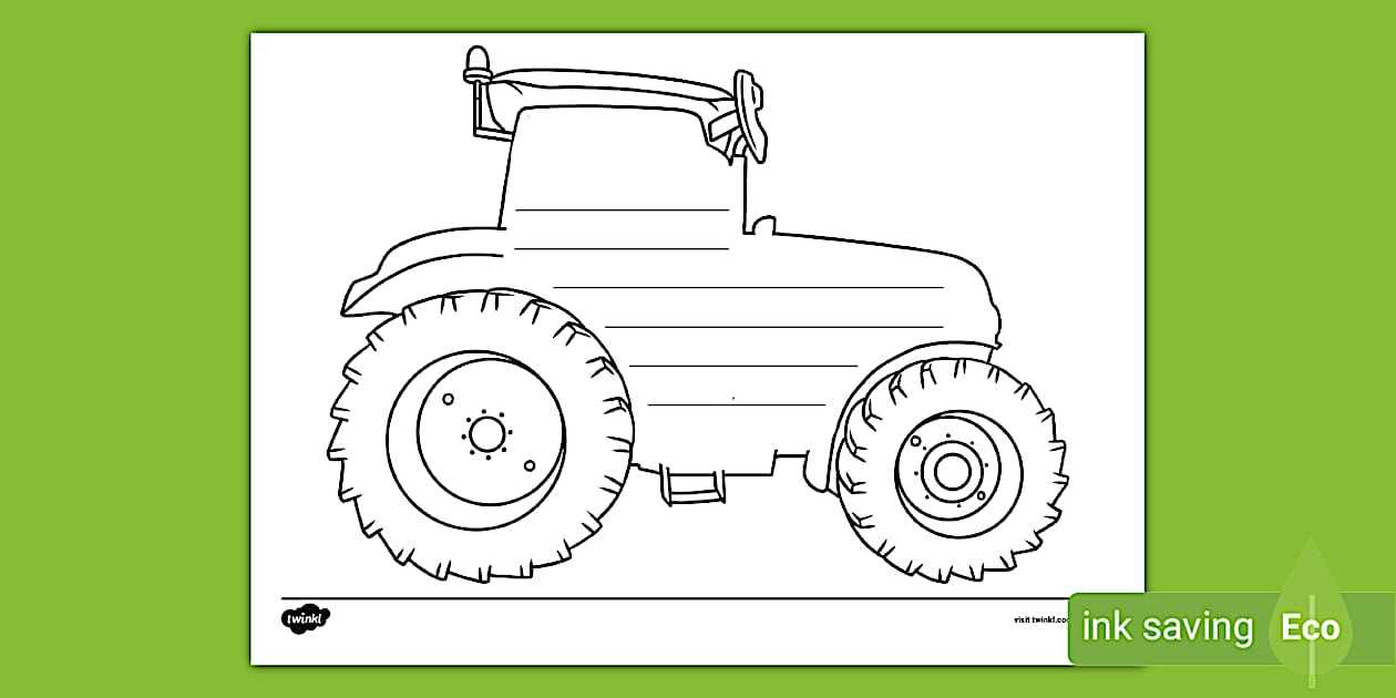 Tractor Writing Template (teacher made) - Twinkl