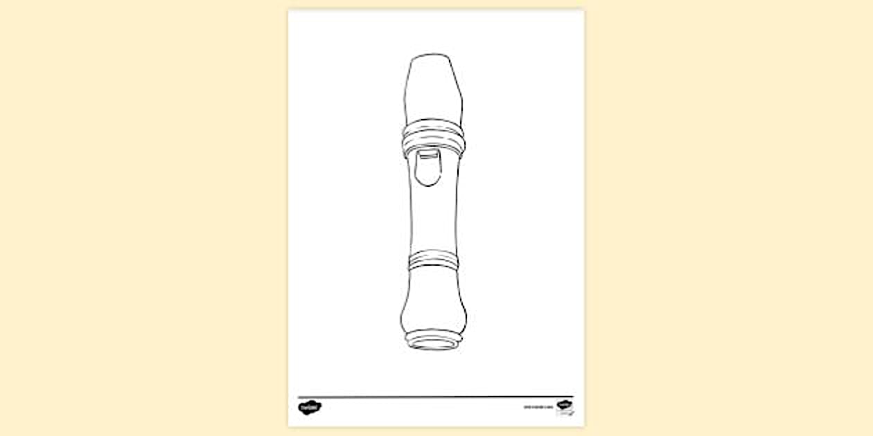 Recorder Mouth Piece Colouring Sheet | Colouring Sheets