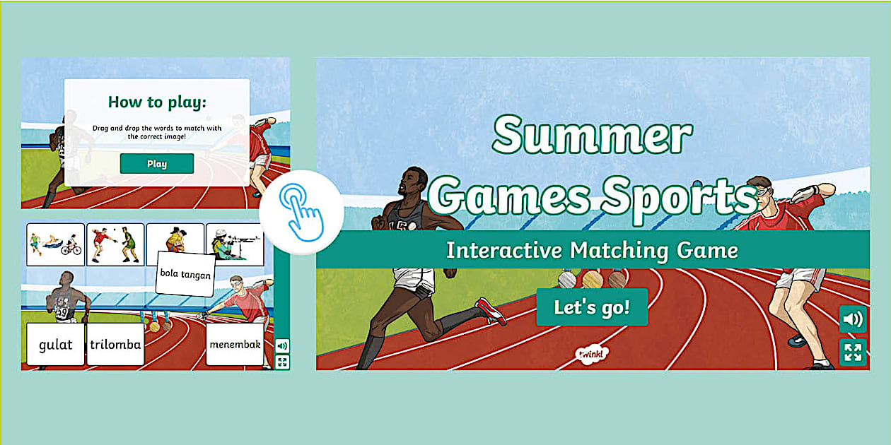 Summer Games Sports Interactive Matching Game Indonesian