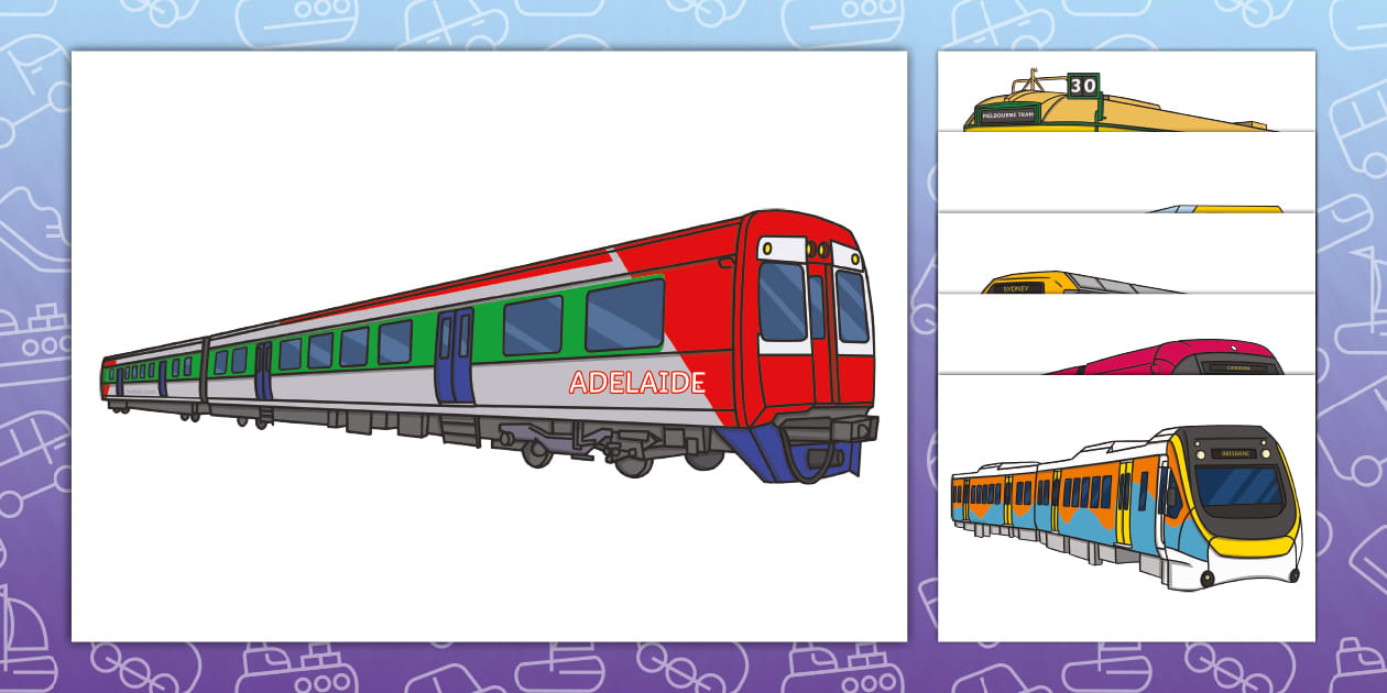 Australian Trains (ティーチャーメイド) - Twinkl