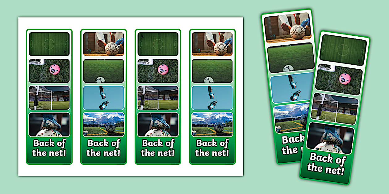 Football Photo Strip Bookmarks (Teacher-Made) - Twinkl