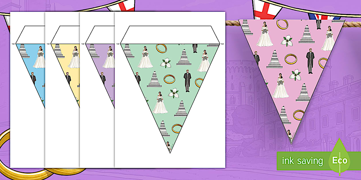 KS2 The Royal Wedding Display Bunting (teacher made)