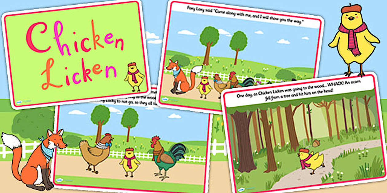 Editable Chicken Licken Story (teacher made) - Twinkl