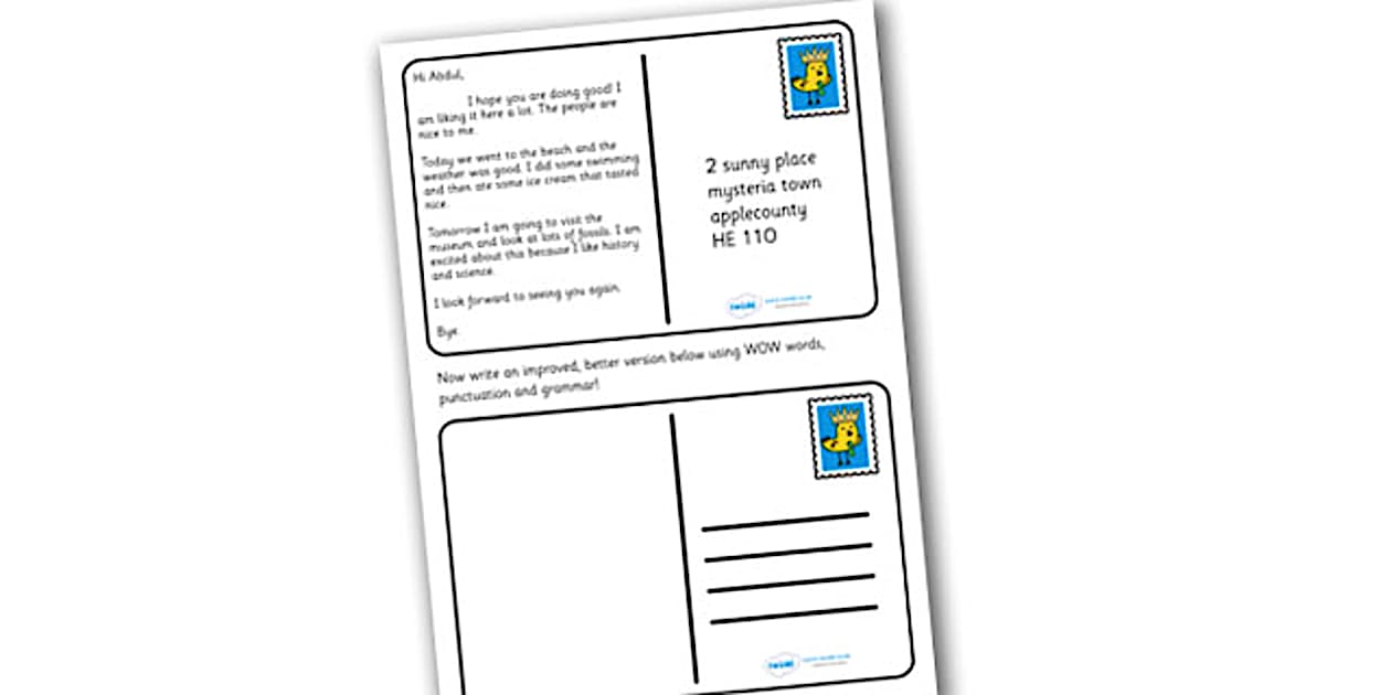 Vocabulary Improvement Postcard Activity-vocabulary, vocabulary ...
