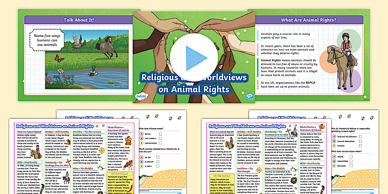 KS2 Religious and Worldviews on Animal Rights Teaching Pack