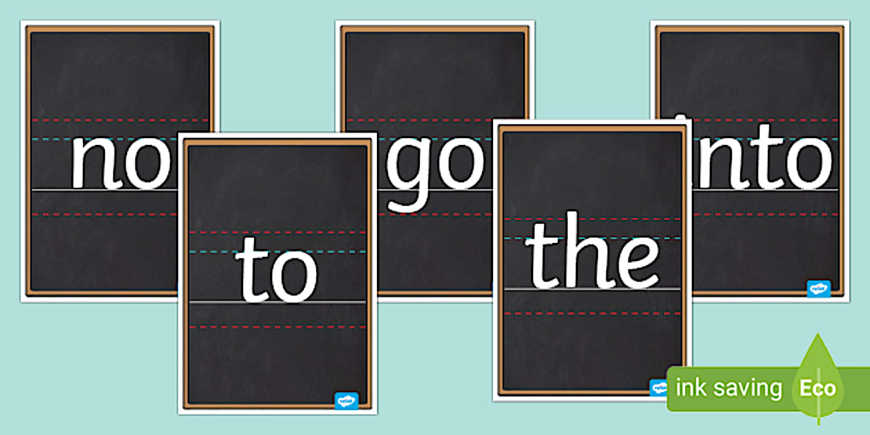 Editable Phase 2 Tricky Words on Chalkboard A4 Display Poster