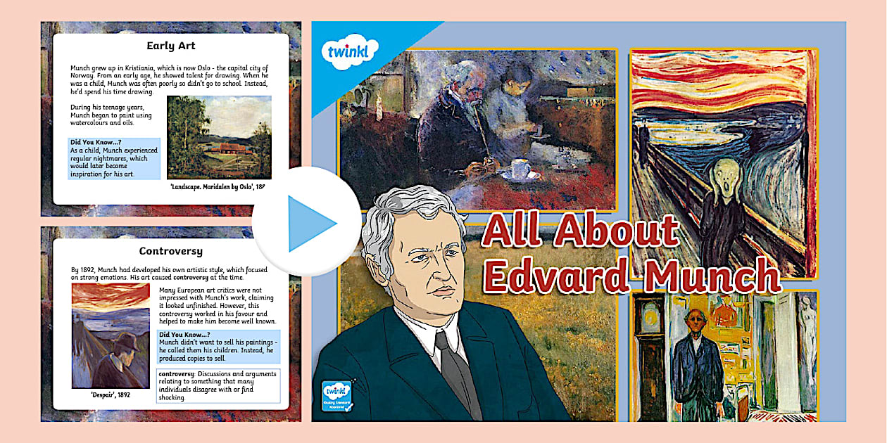 KS2 All About Edvard Munch PowerPoint (teacher made)