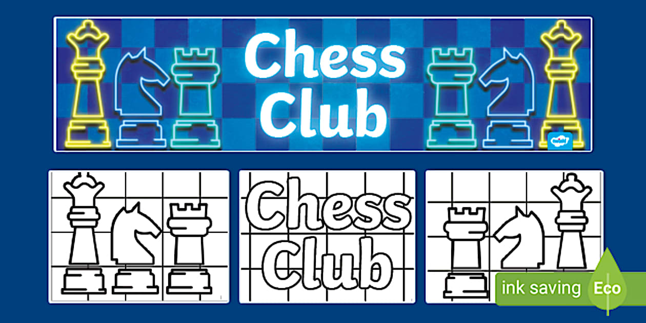 Chess Club Banner | Printable Bulletin Board Banner - Twinkl