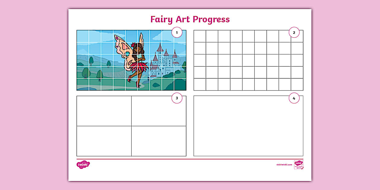 Fairy Art Progress Template - Twinkl Art
