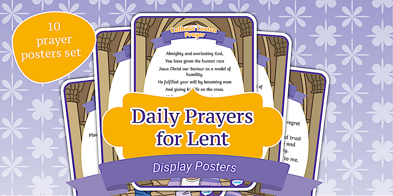 Daily Prayers for Lent Display Posters | Twinkl Australia