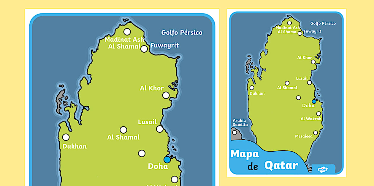 Mapa de Qatar