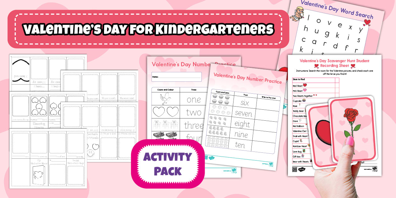 Valentine's Day Kindergarten Activity Pack