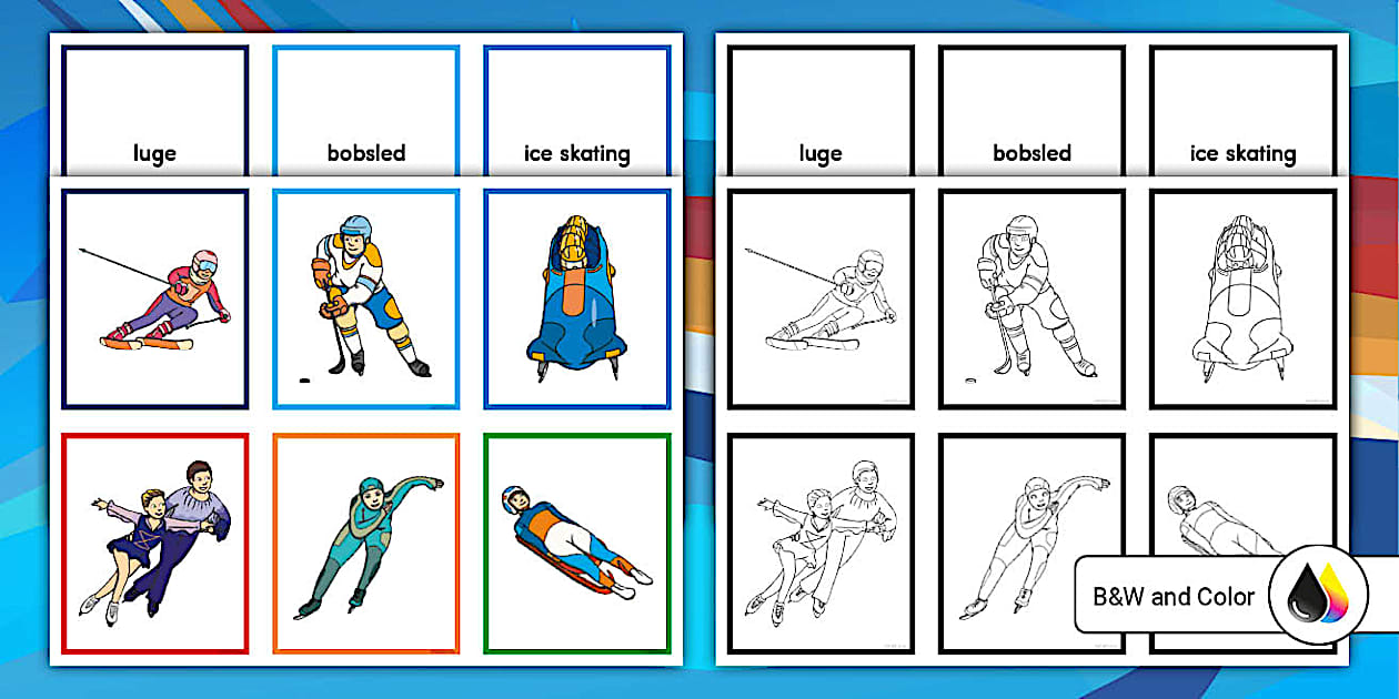 Winter Games Matching Game for K-2nd Grade (Teacher-Made)