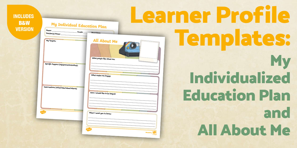 Learner Profile Templates: All About Me