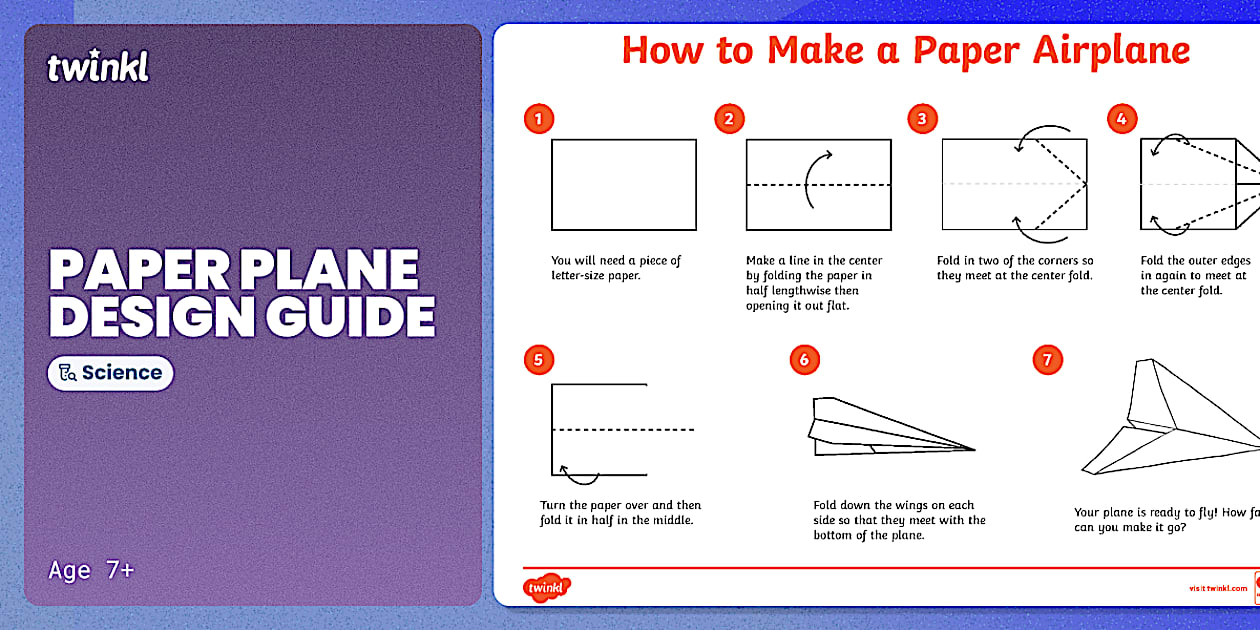 A4 Paper Plane Template | How to Make a Paper Aeroplane