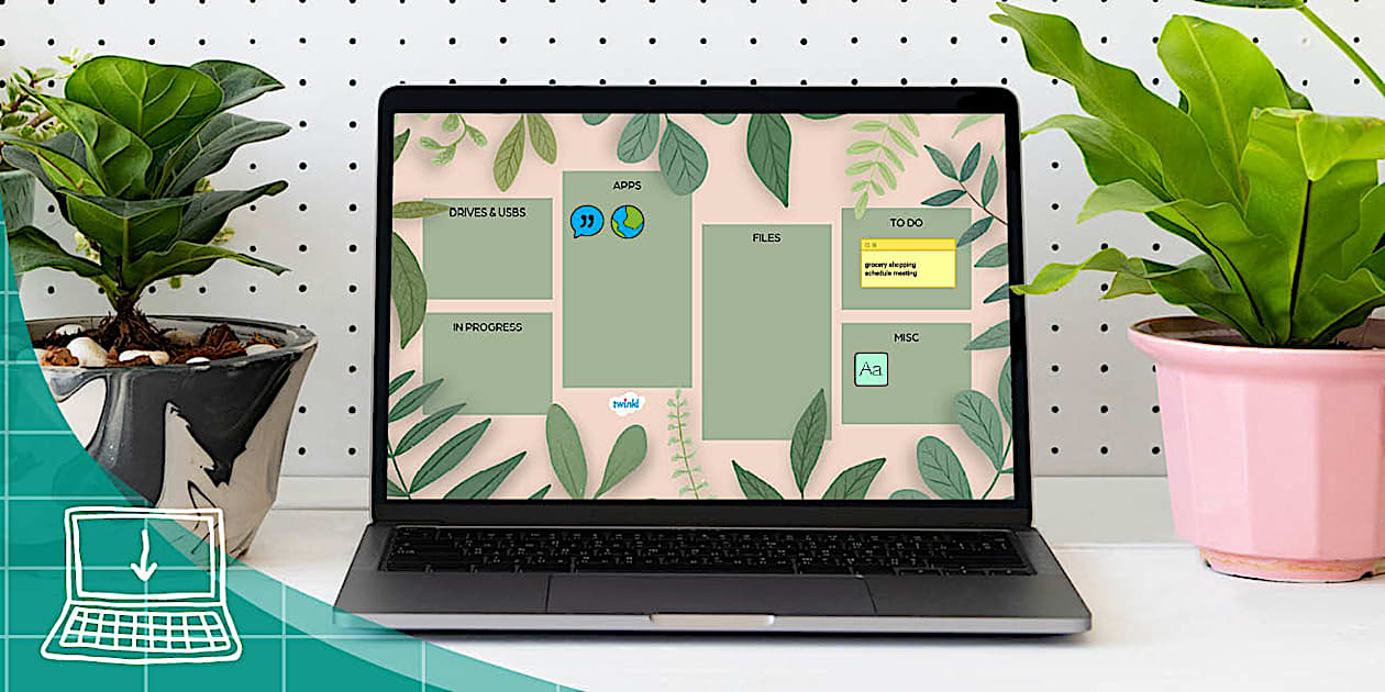 Leaves | Desktop Organiser (teacher made) - Twinkl