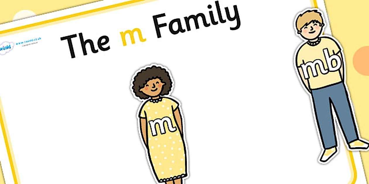 M Sound Family Cut Outs (teacher made) - Twinkl