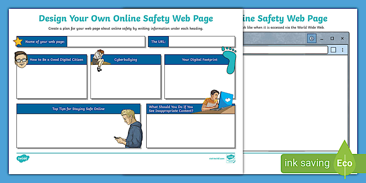 LKS2 Design Your Own Online Safety Web Page - Twinkl UK