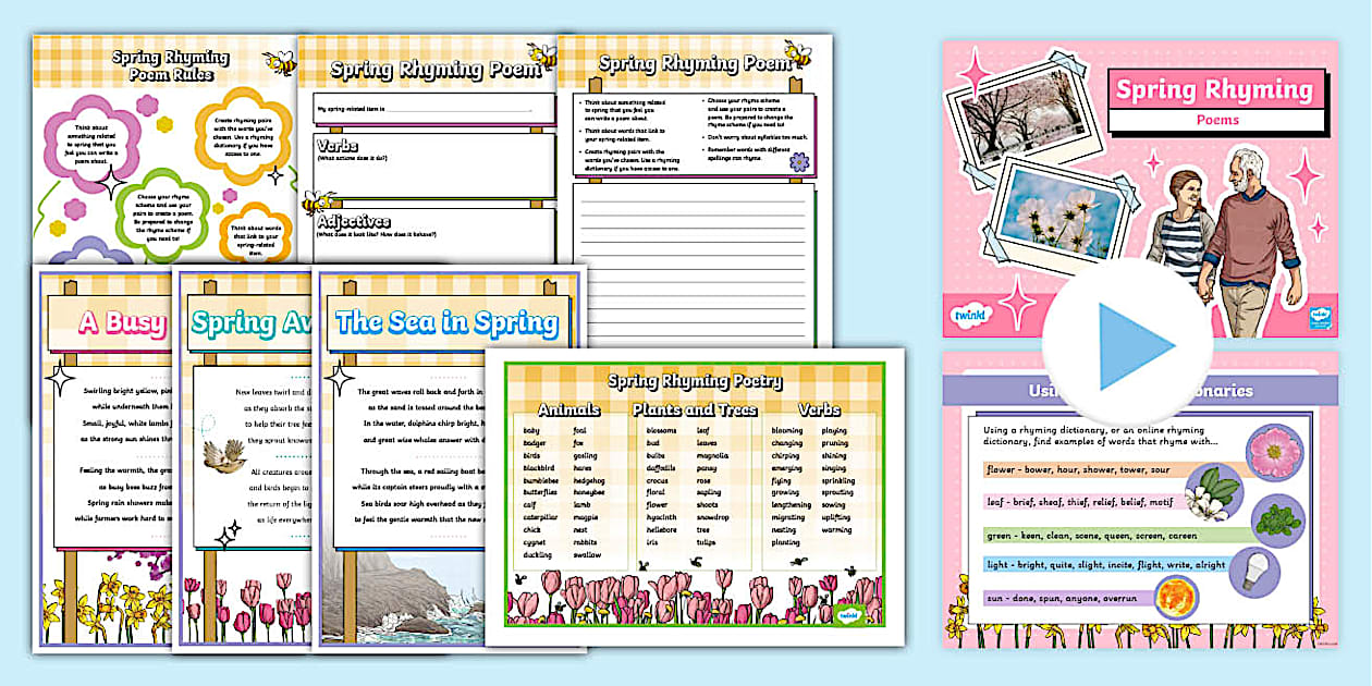 Poetry on Seasons | Spring Rhyming Poetry Pack | Twinkl KS2