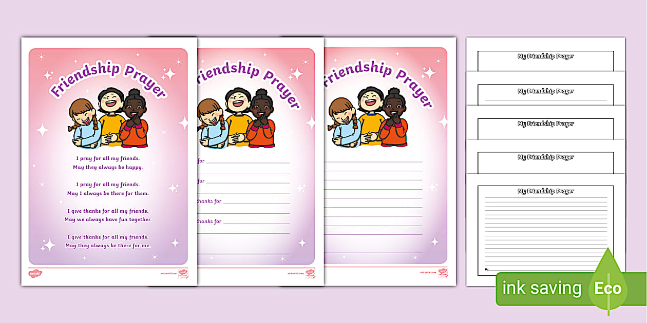 Friendship Prayer and Activity Pack (teacher made) - Twinkl