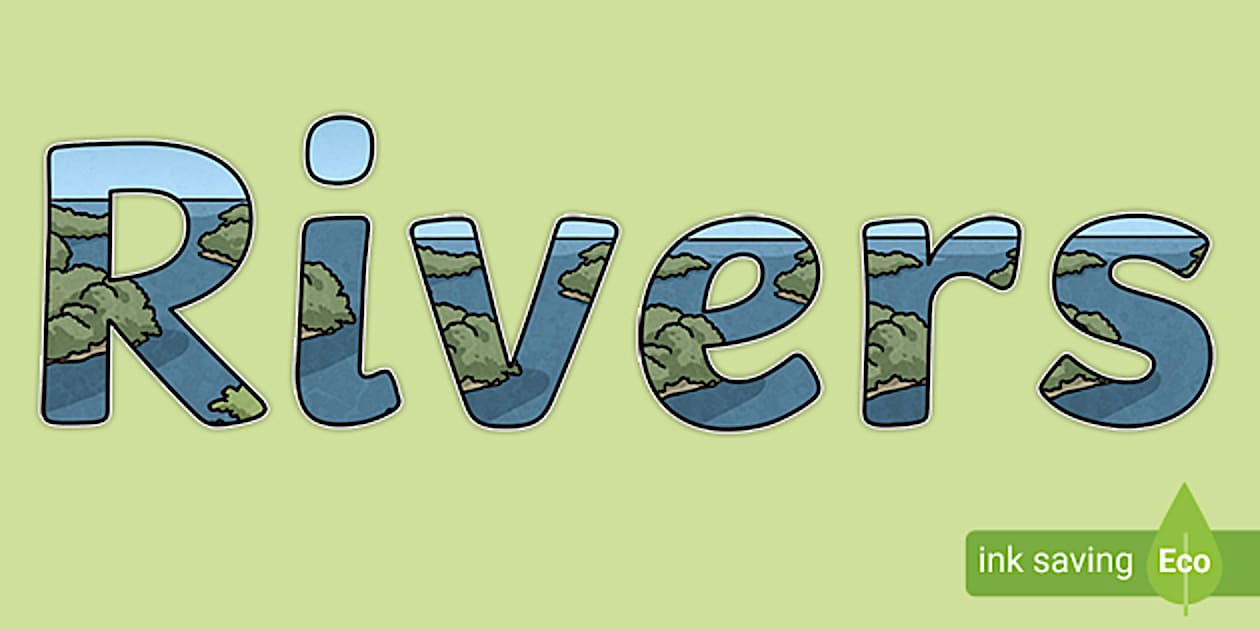 Cursive 'Rivers' Display Title (Teacher-Made) - Twinkl