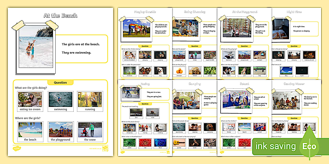 Comprehension Tasks (Two Questions with Visual Supports)