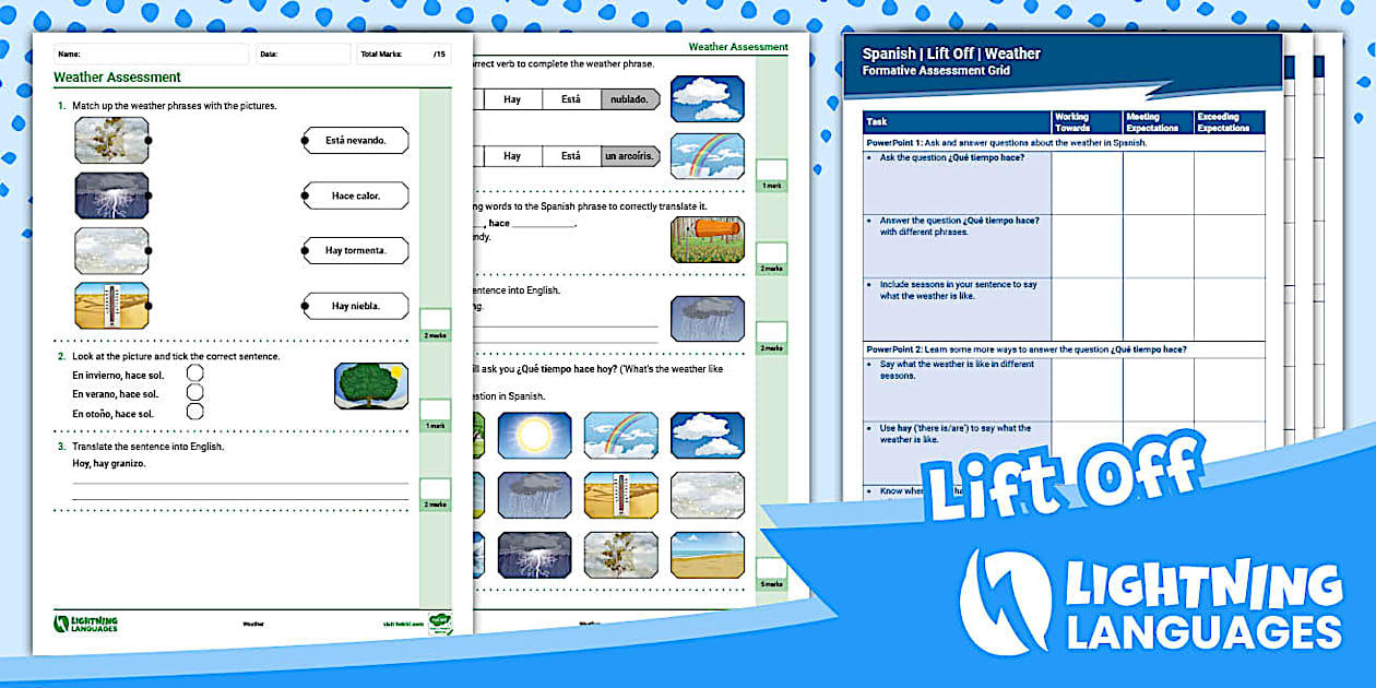 👉 Spanish Weather Assessment Pack
