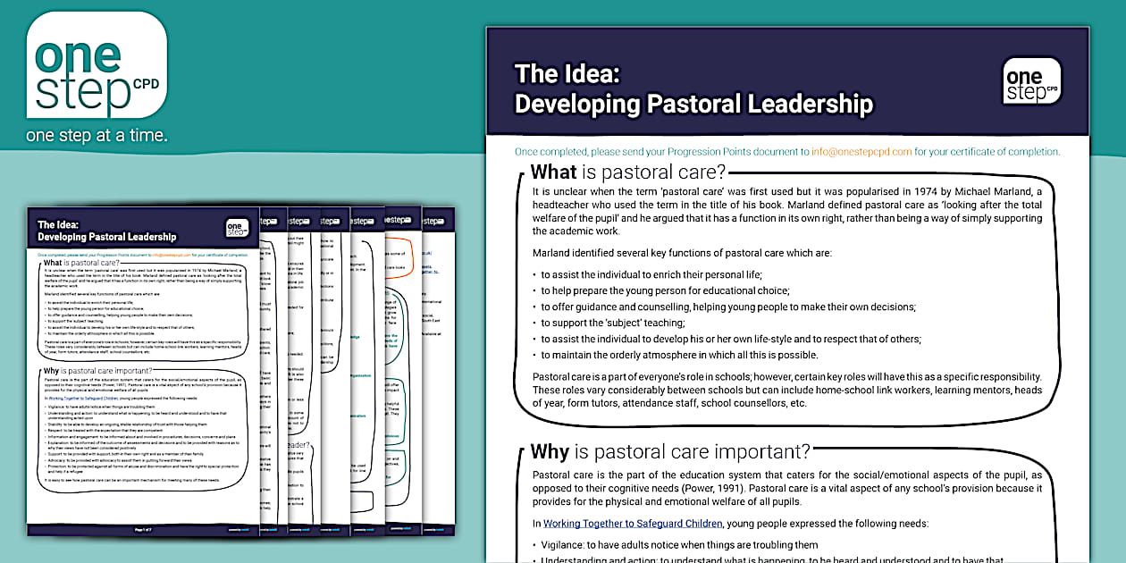 Developing Pastoral Leadership | Pastoral Care Examples
